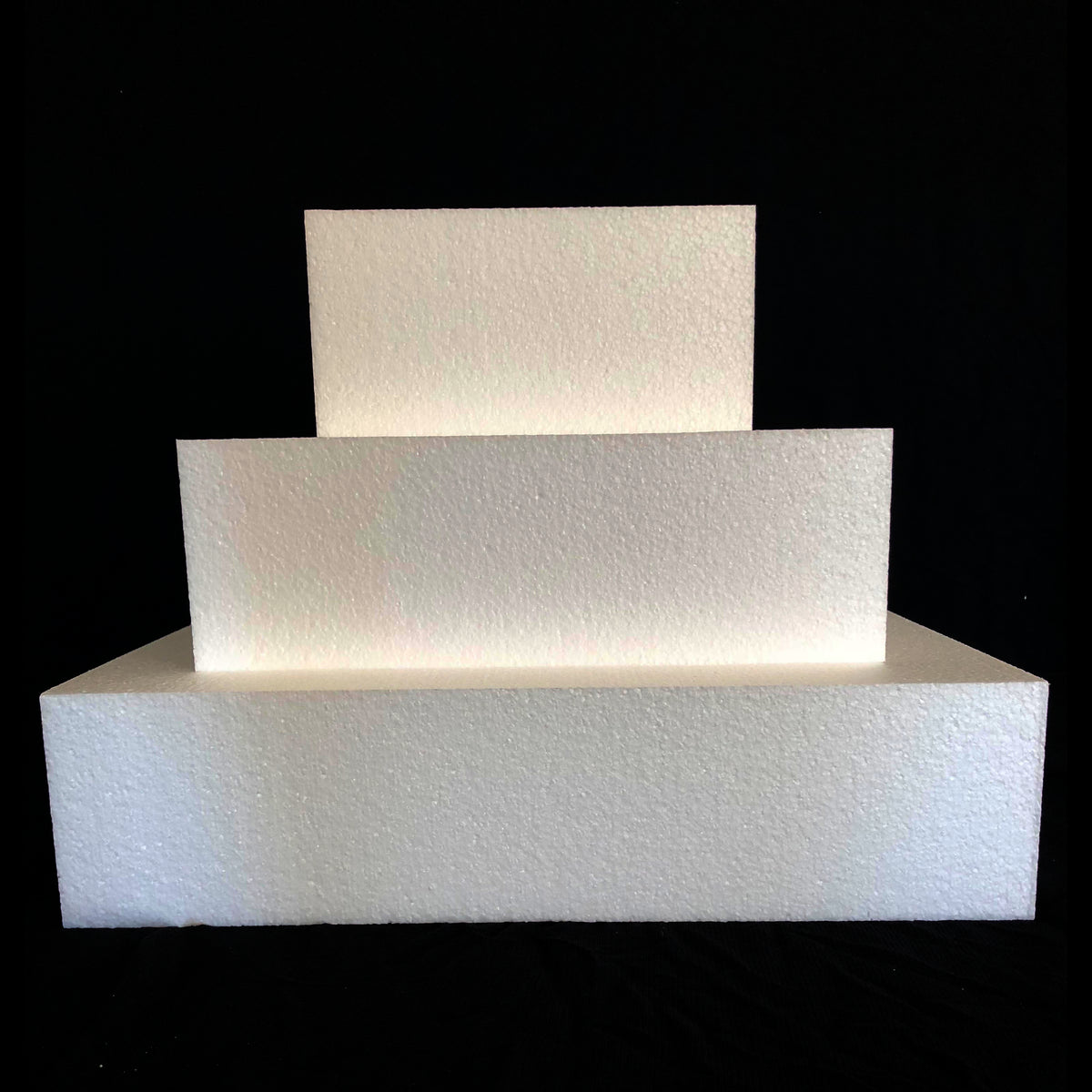 Square Cake Dummy Set of 3 Dummies from 8" to 16" by Shape Innovation, Inc.