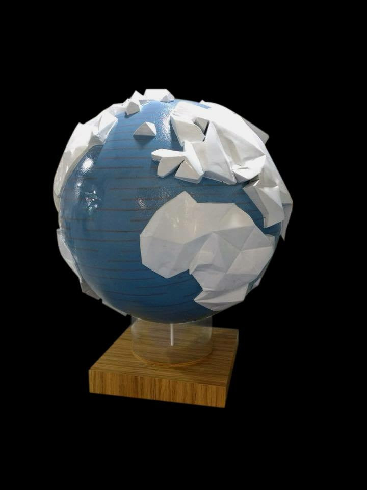 how to draw earth on styrofoam ball